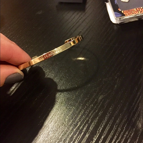 Jewelry | Nwot Be Fearless Cuff Gold Bracelet Adjustable | Poshmark